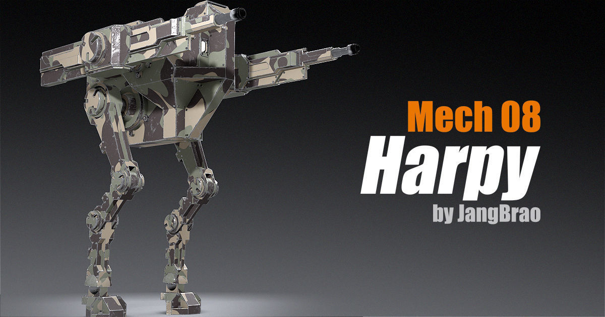 3D model Mech 08 - Harpy VR / AR / low-poly | CGTrader