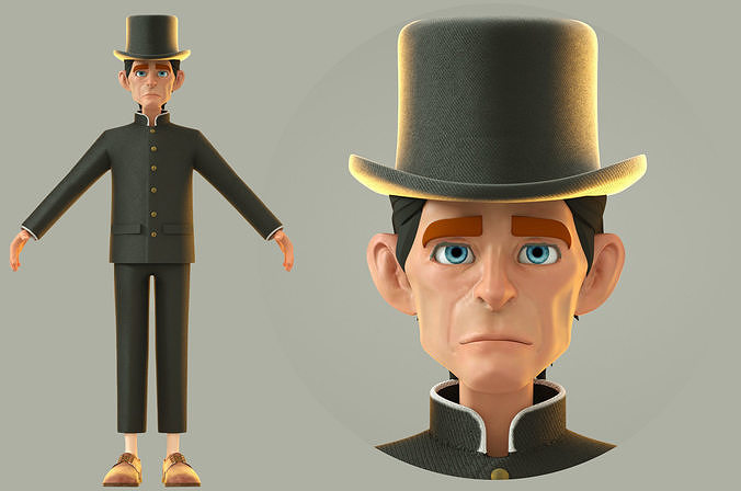 3D model cartoon uncle VR / AR / low-poly | CGTrader