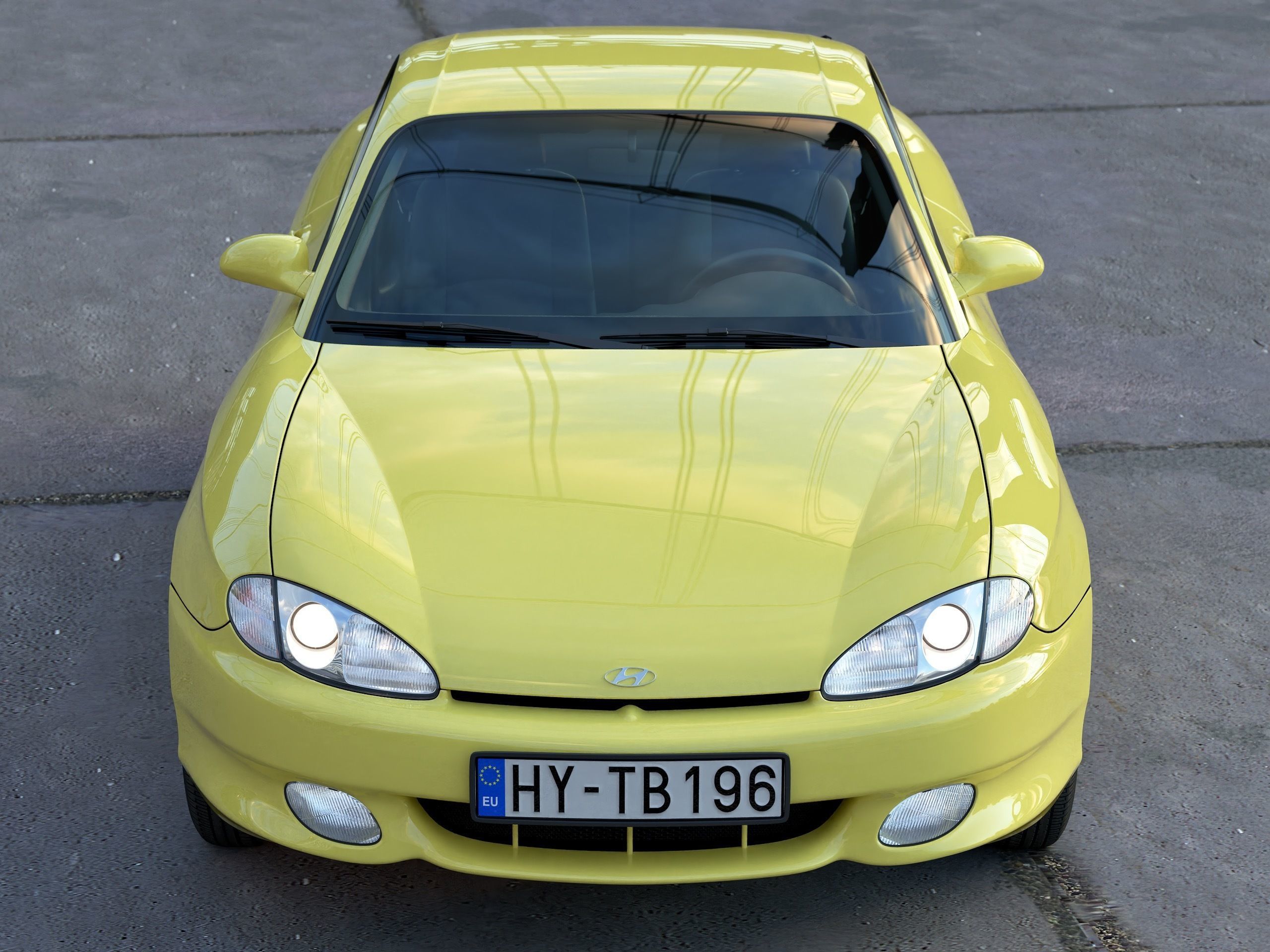 Hyundai Tiburon Coupe 1996 3D model animated rigged | CGTrader