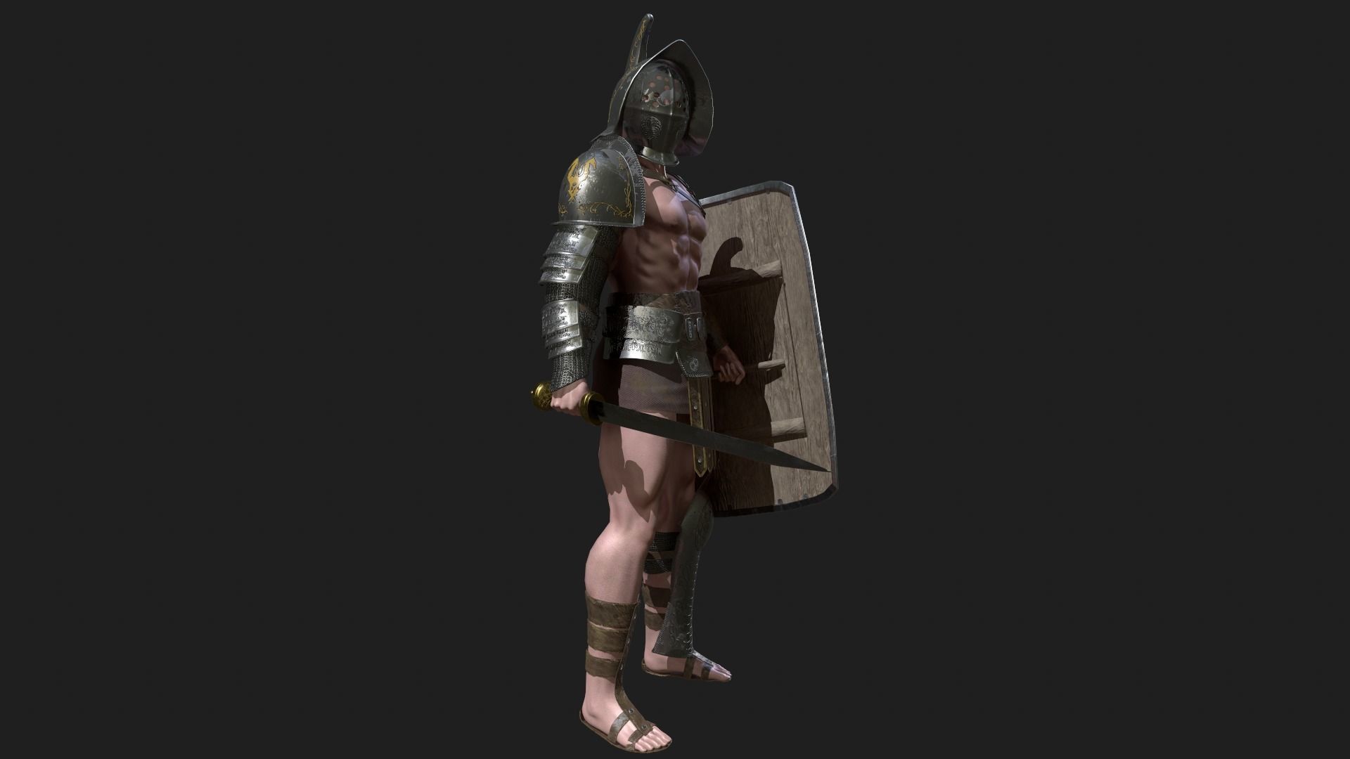 3D model Gladiator Murmillo VR / AR / low-poly | CGTrader