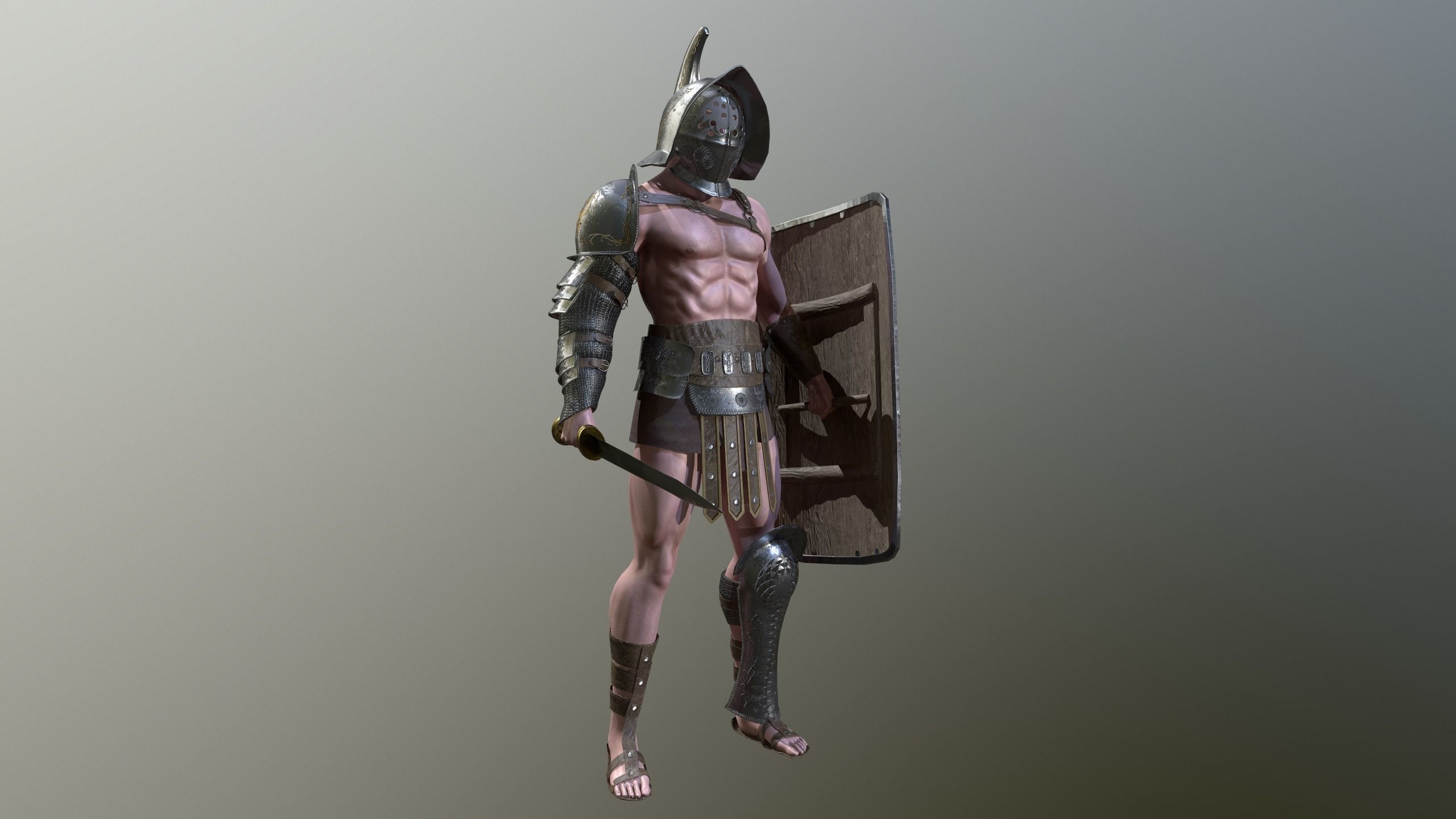 3D model Gladiator Murmillo VR / AR / low-poly | CGTrader