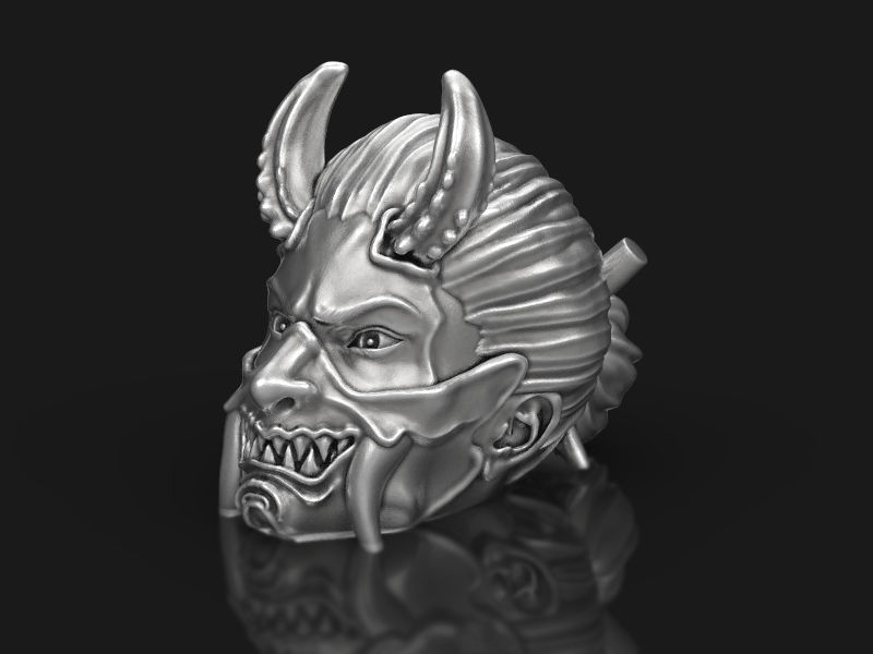 The Japanese demon head 3D model 3D printable | CGTrader