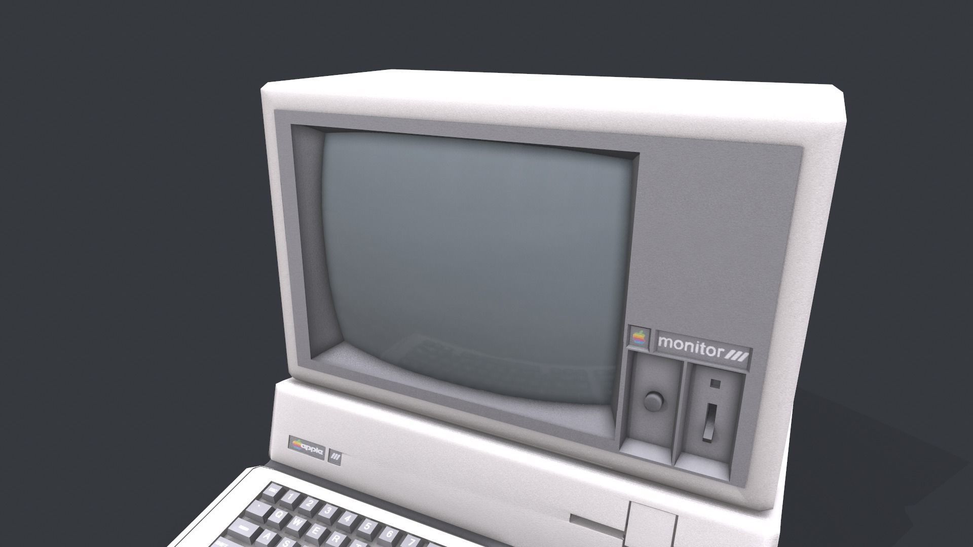 3D model Apple 3 computer - PBR Game Ready model VR / AR / low-poly ...