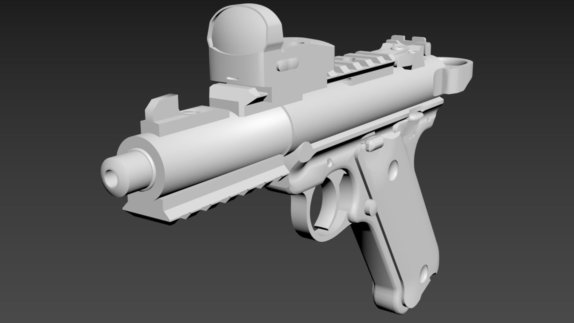 3D model RUGER TACTICAL PISTOL VR / AR / low-poly | CGTrader