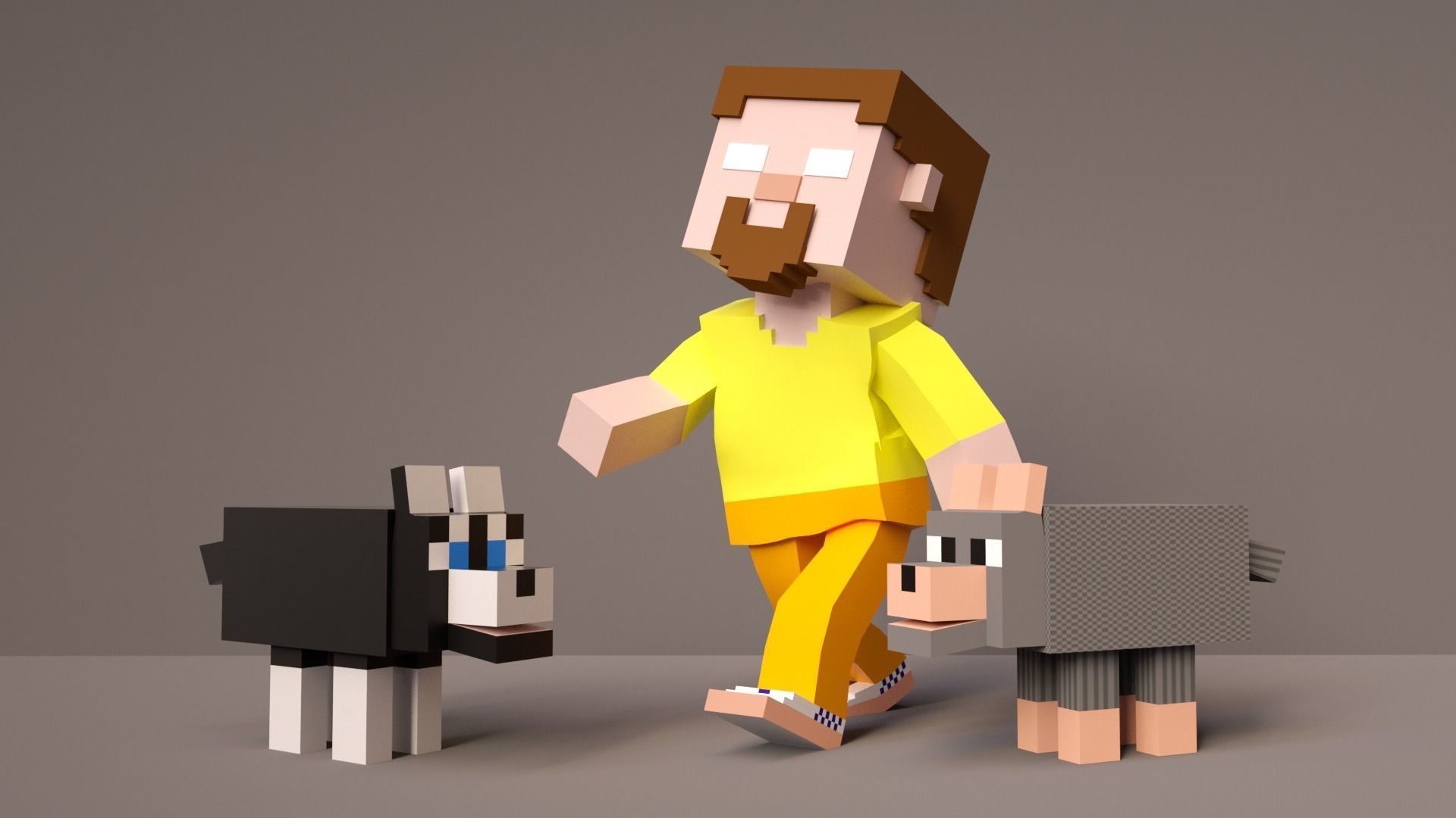 3D model Minecraft 3D Character Series VR / AR / low-poly | CGTrader