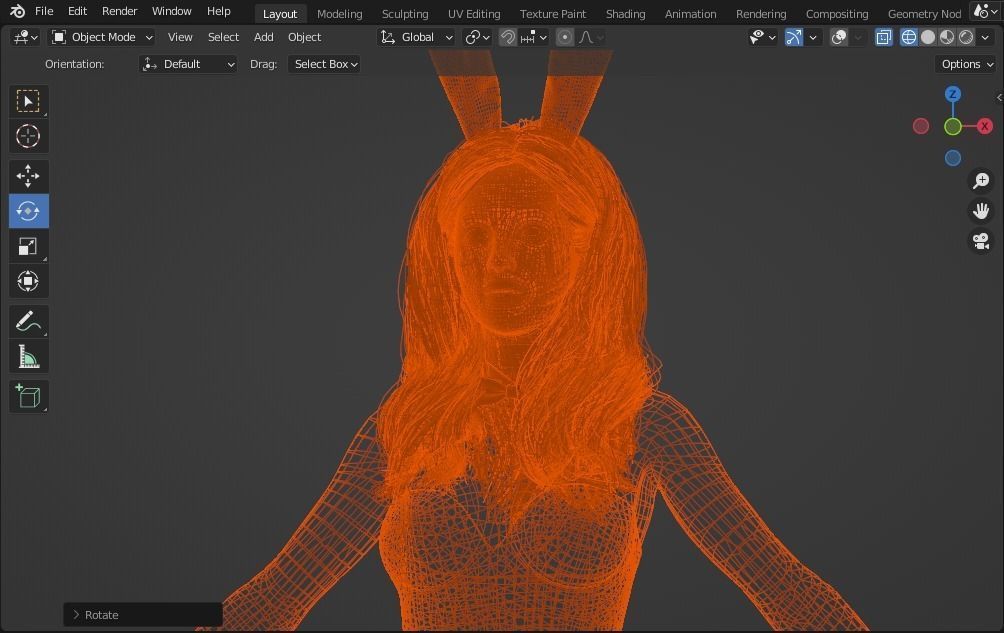 Nft girls 3D model rigged | CGTrader