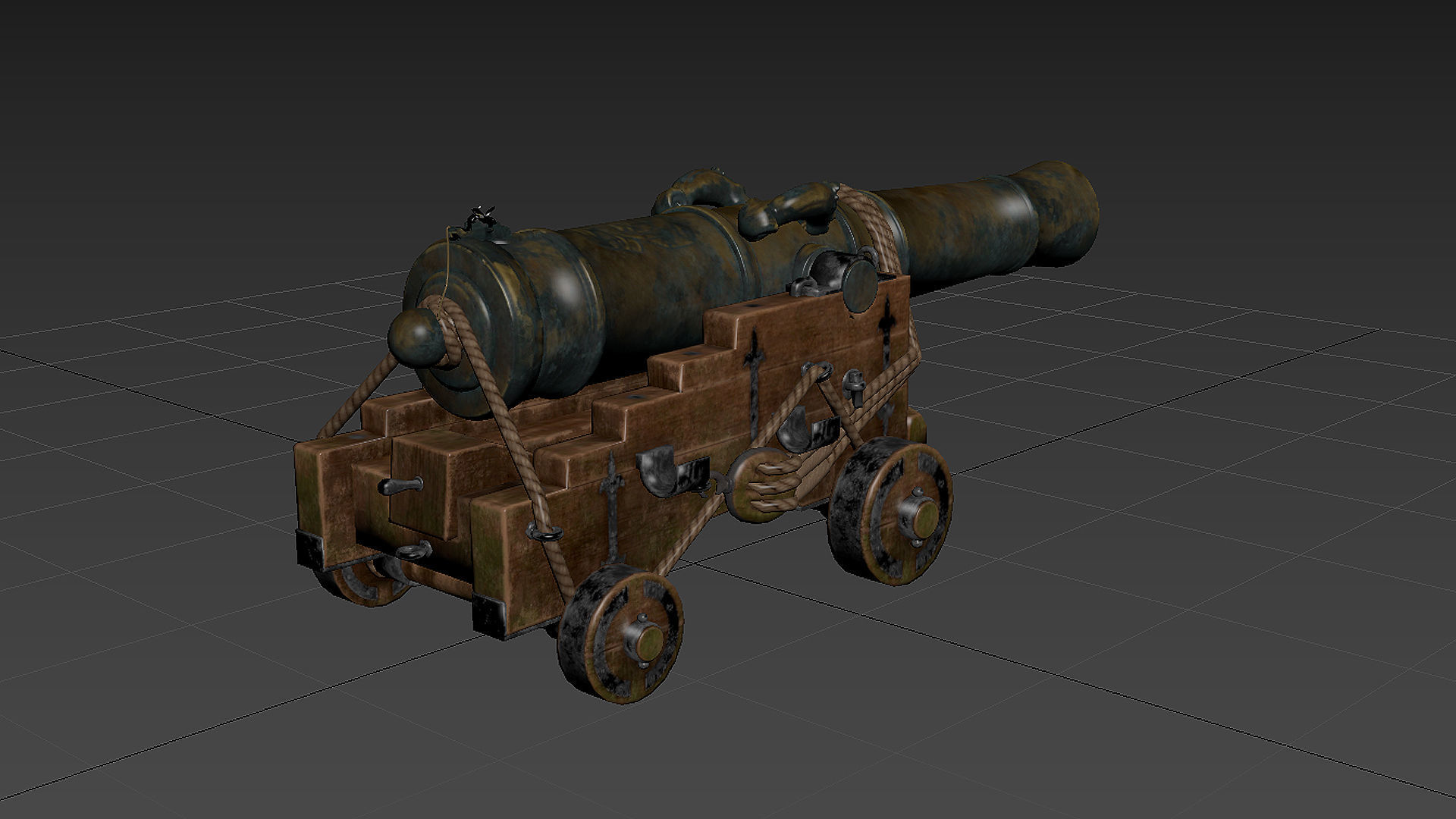 Navy cannon for ships 3D model | CGTrader