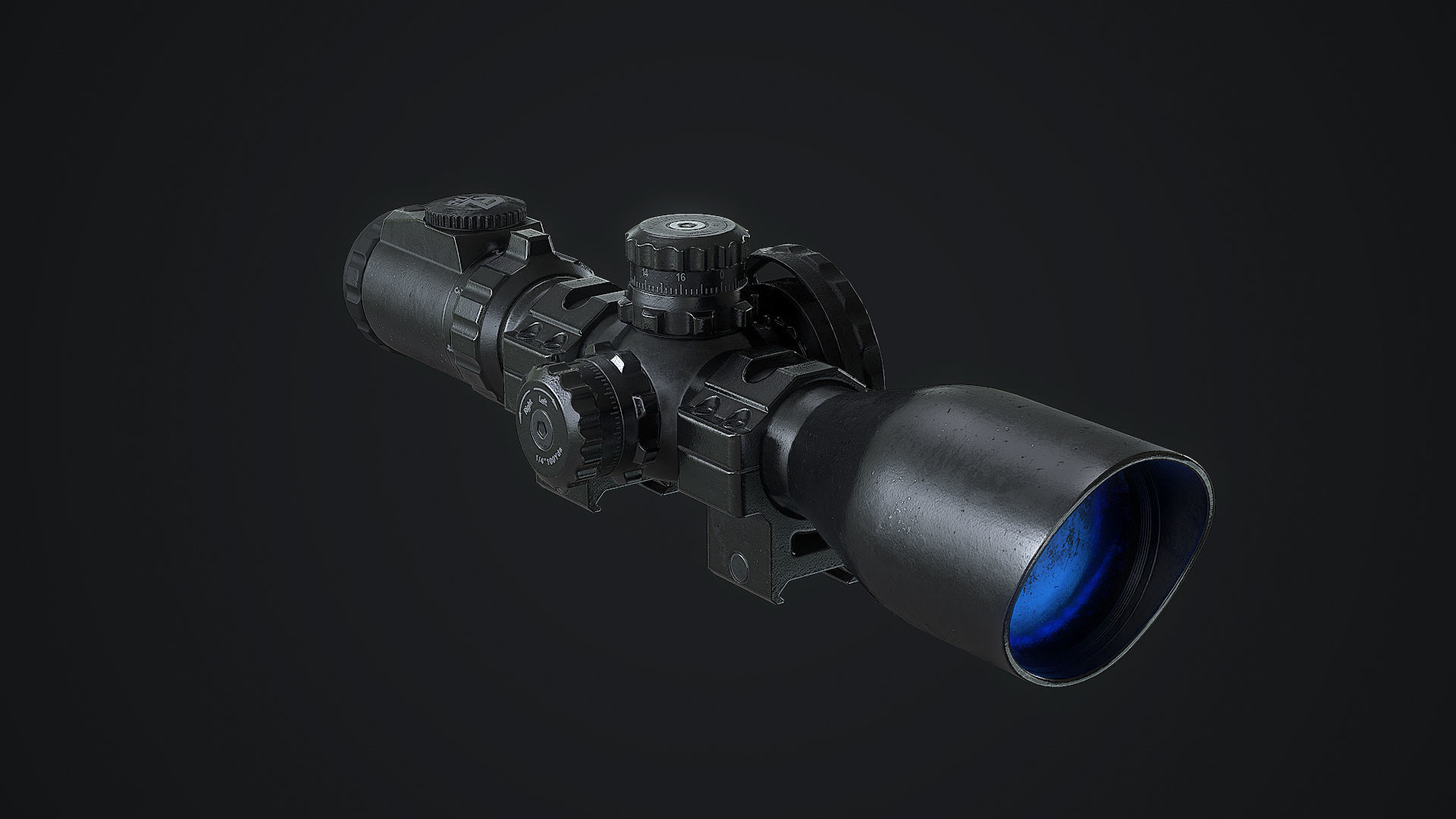 3D model Sniper Scope UTG Accushot EZ-Tap VR / AR / low-poly | CGTrader