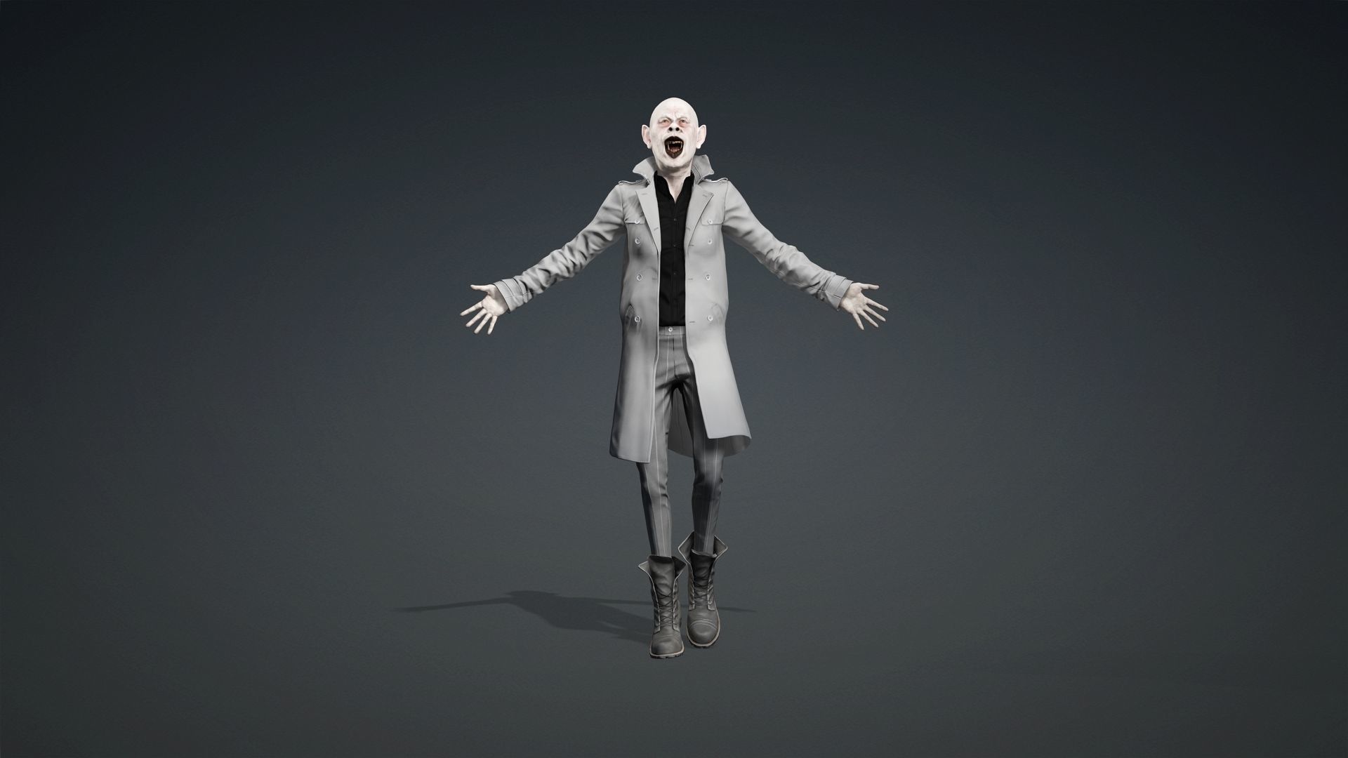 3D model White Vampire Creature VR / AR / low-poly | CGTrader