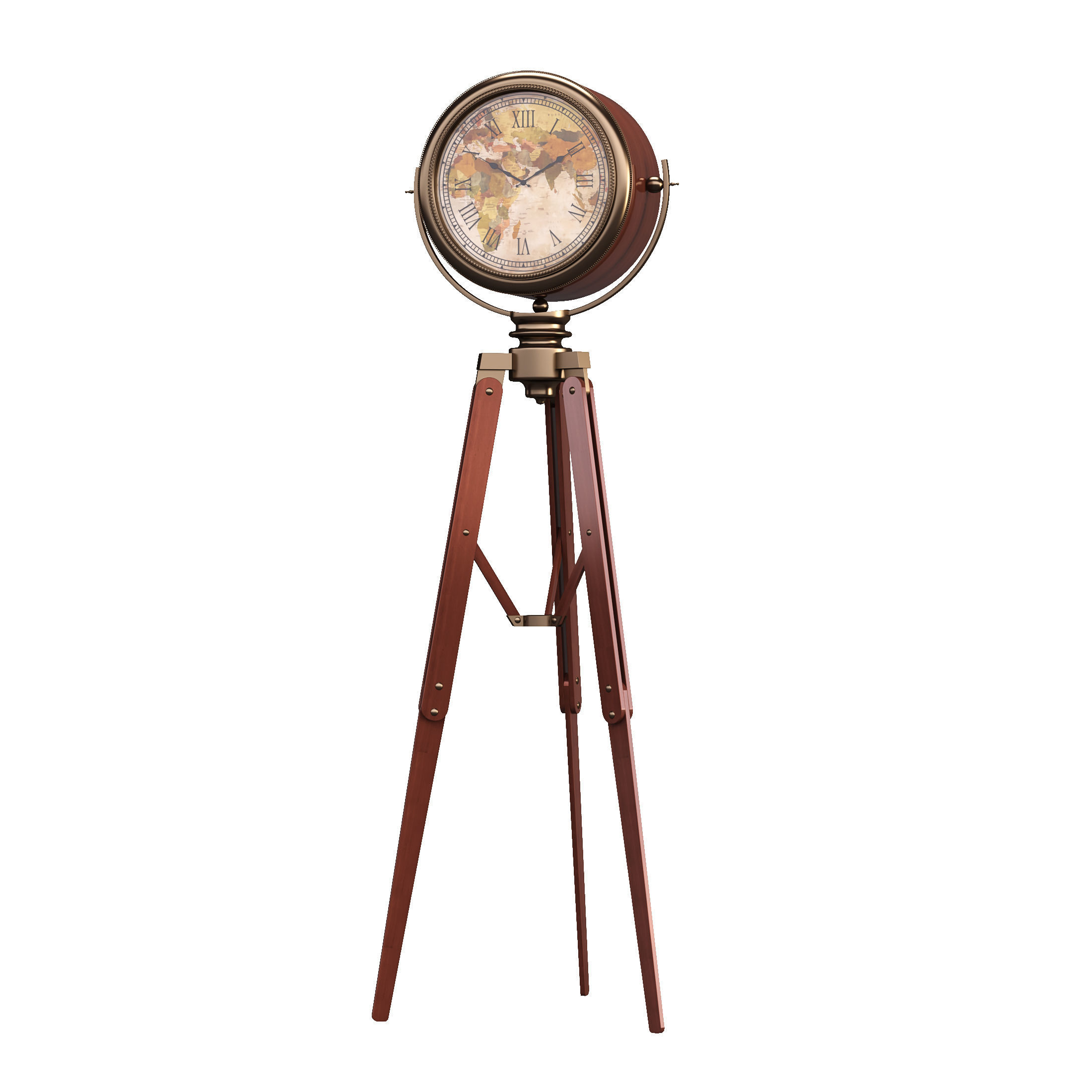 Tripod Antique Clock 3D model | CGTrader