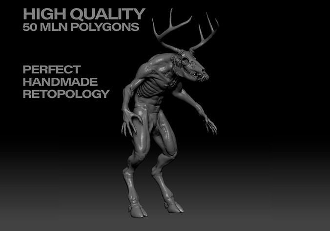 Wendigo Creature Sculpt 3D model | CGTrader