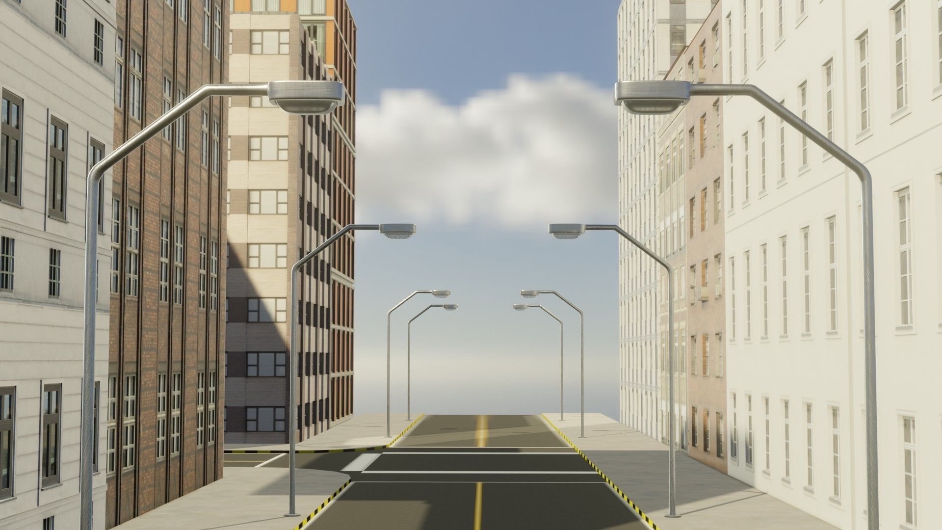 city street free VR / AR / low-poly 3D model | CGTrader