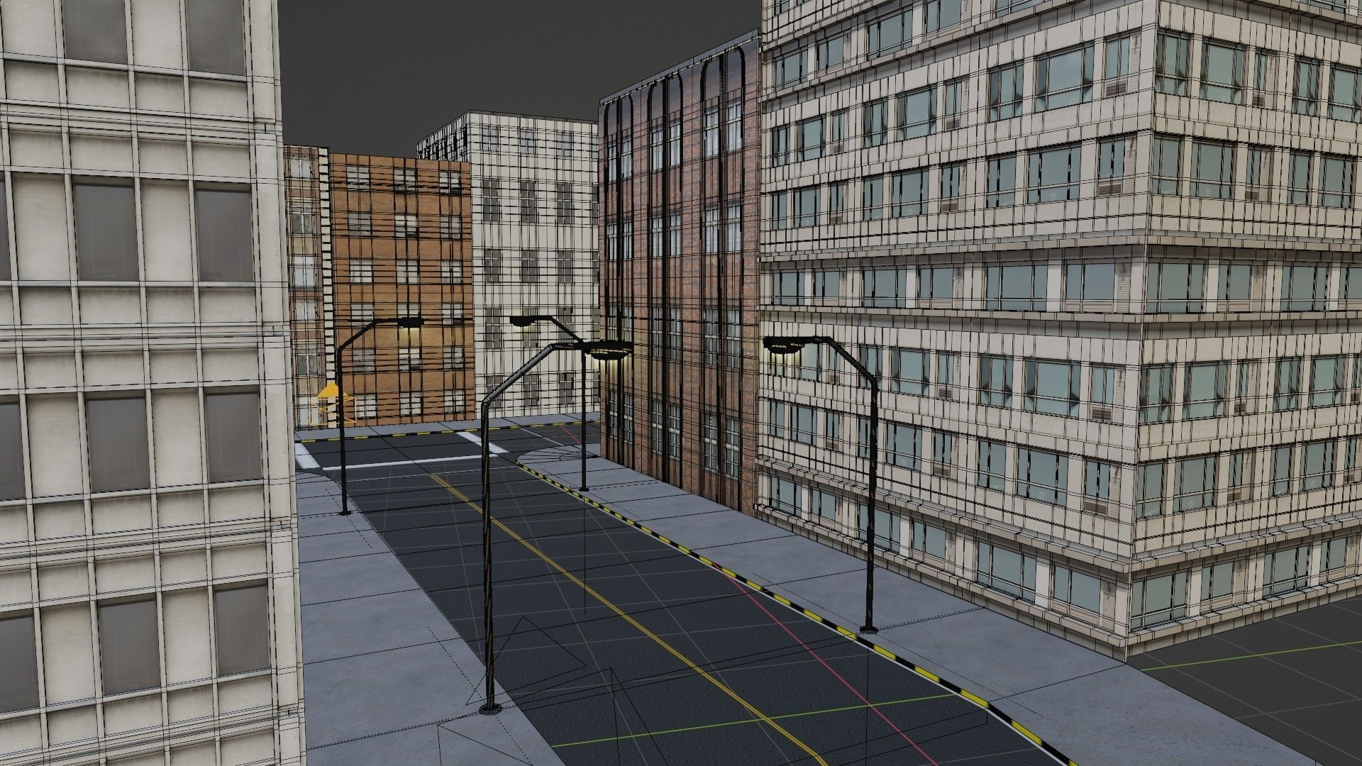 city street free VR / AR / low-poly 3D model | CGTrader