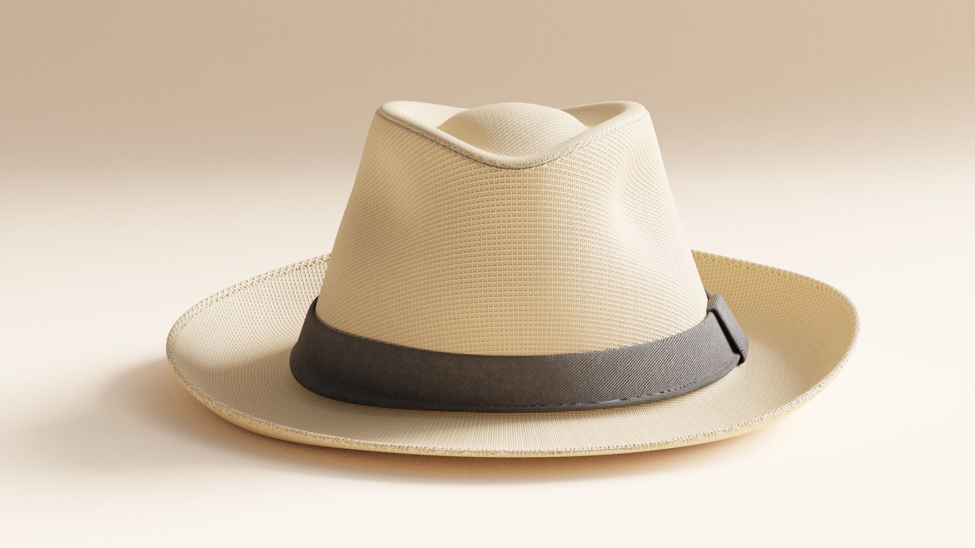 3D model Fedora hat 3 Realistic materials pack unlimited colors VR / AR ...