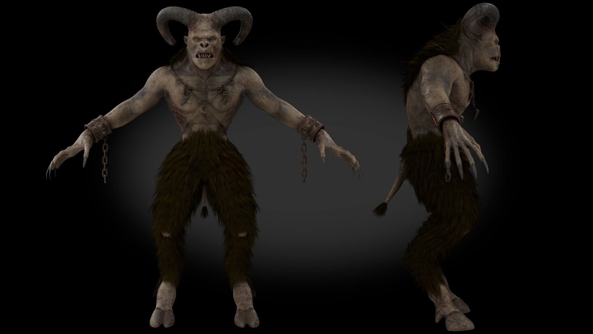 3D model Demon Faun VR / AR / low-poly | CGTrader