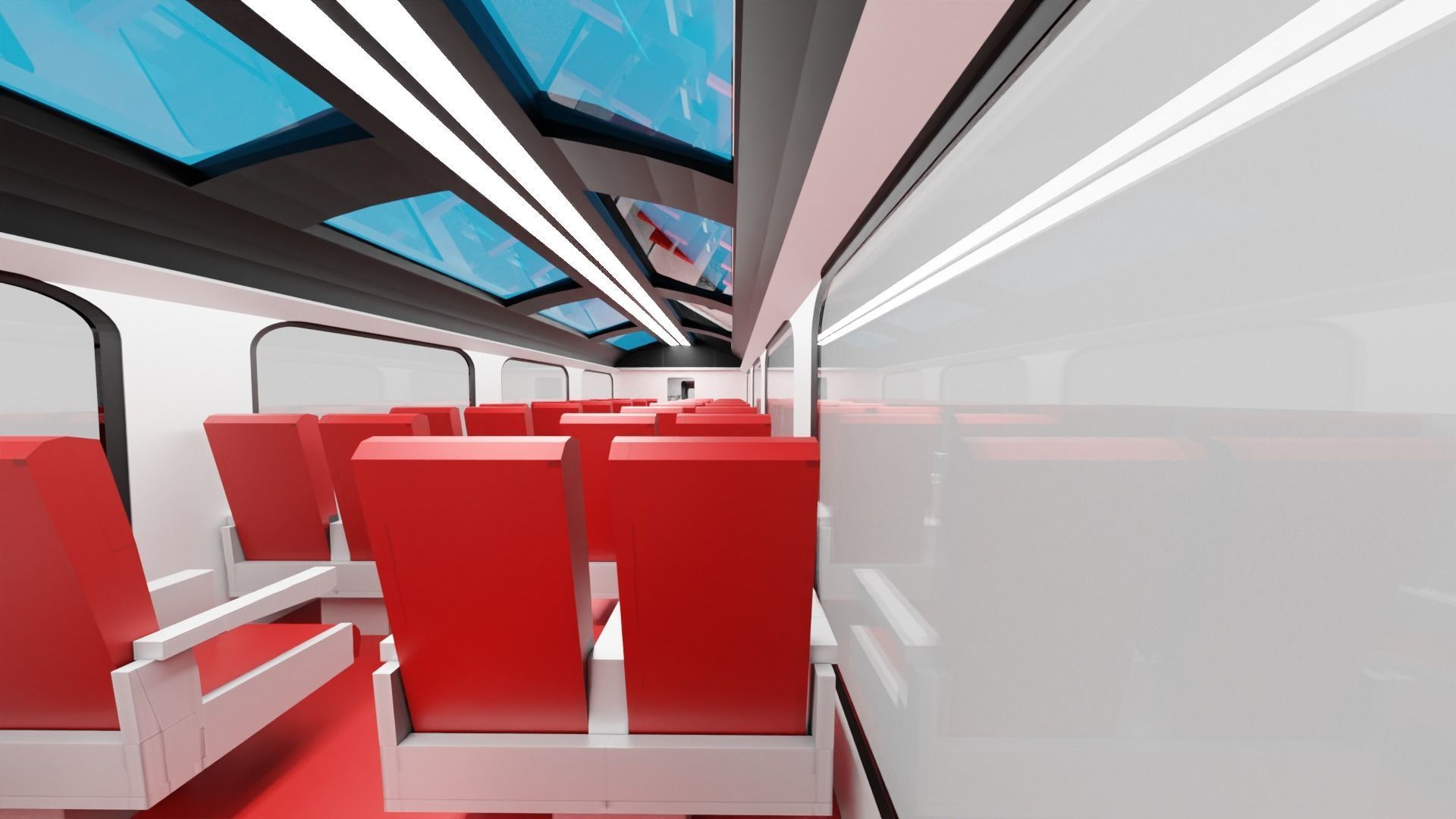 3D LHB Vistadome Coach Indian Railway 3D model | CGTrader