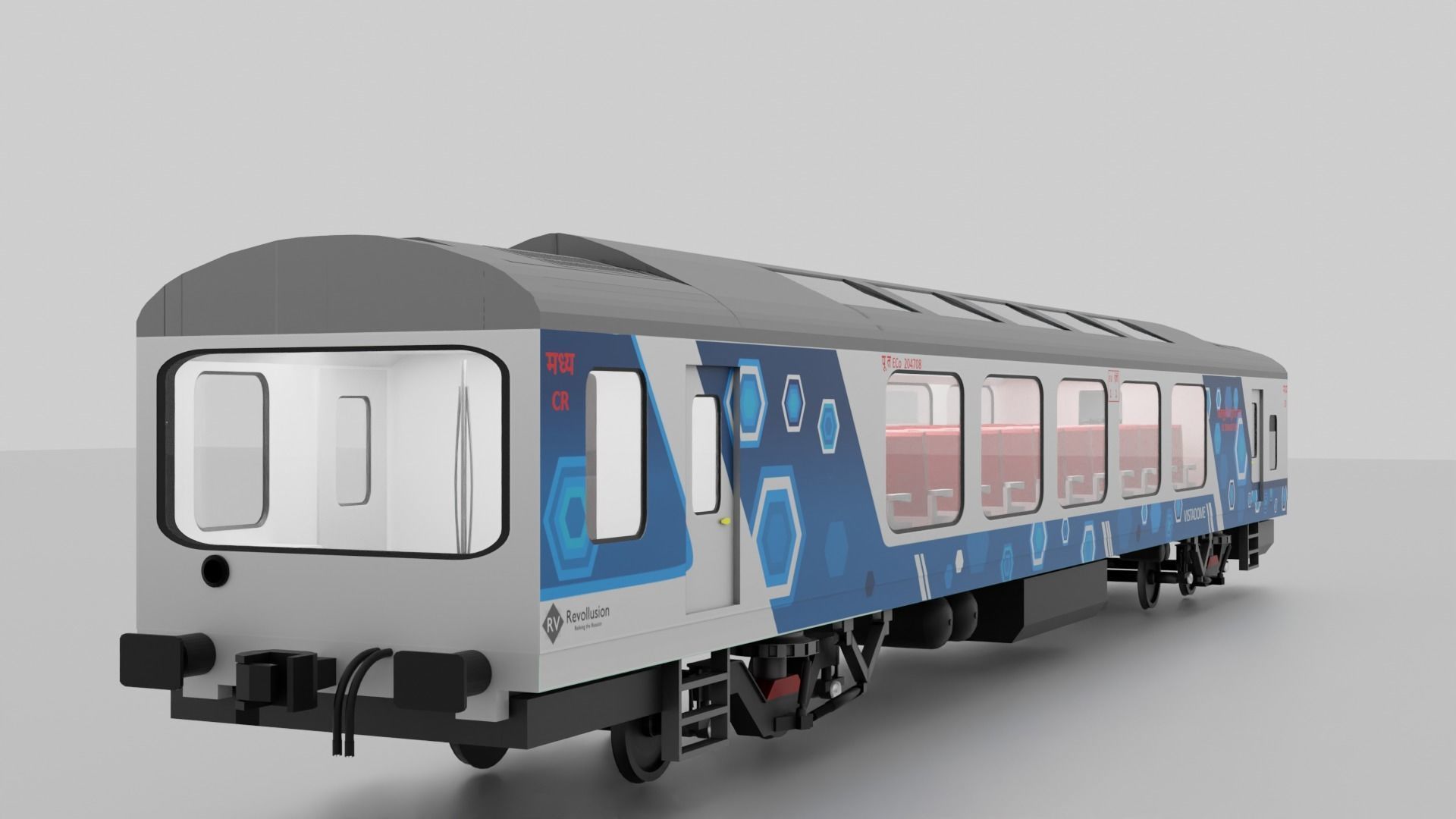 3D LHB Vistadome Coach Indian Railway 3D model | CGTrader