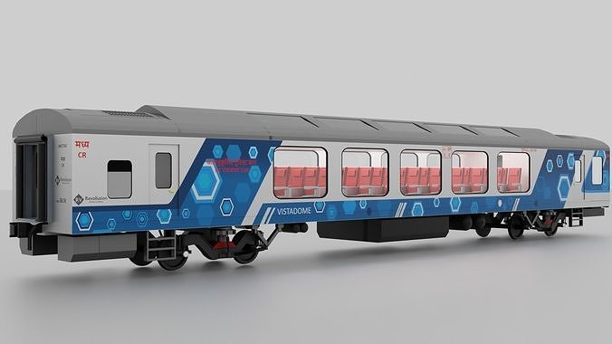 3D LHB Vistadome Coach Indian Railway 3D model | CGTrader