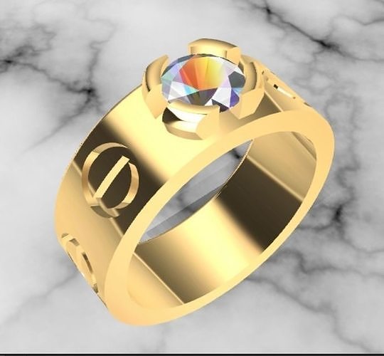 cartier ring free 3D model 3D printable | CGTrader