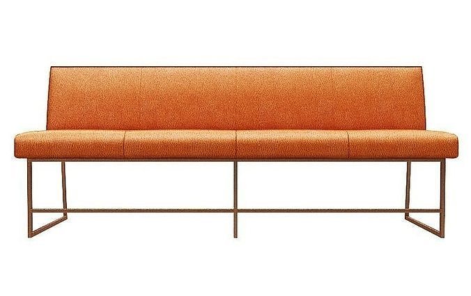 3D model Chair three seater VR / AR / low-poly | CGTrader