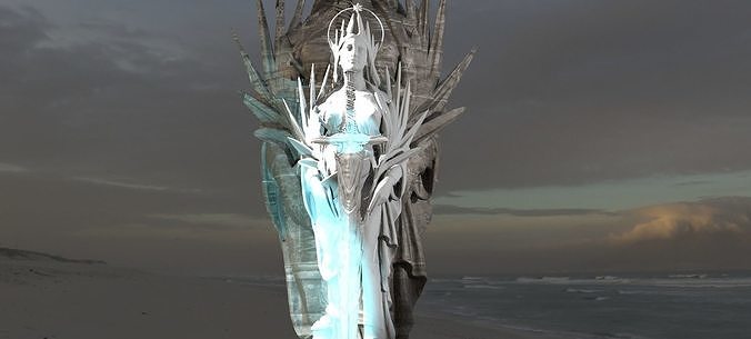 Elegant Queen Statue 1 3D model | CGTrader