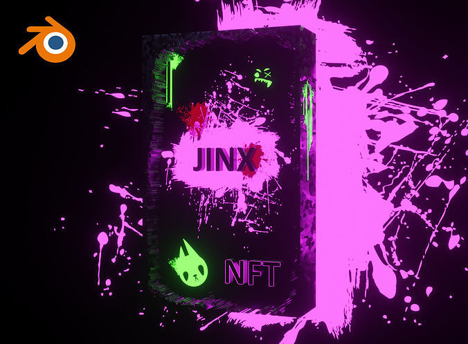JINX NFT card template for Blender 3D model animated | CGTrader