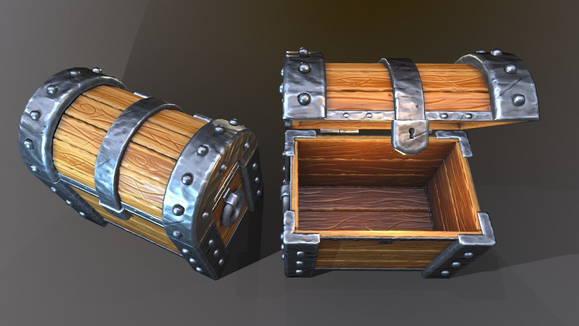 3D model Stylized chest VR / AR / low-poly | CGTrader