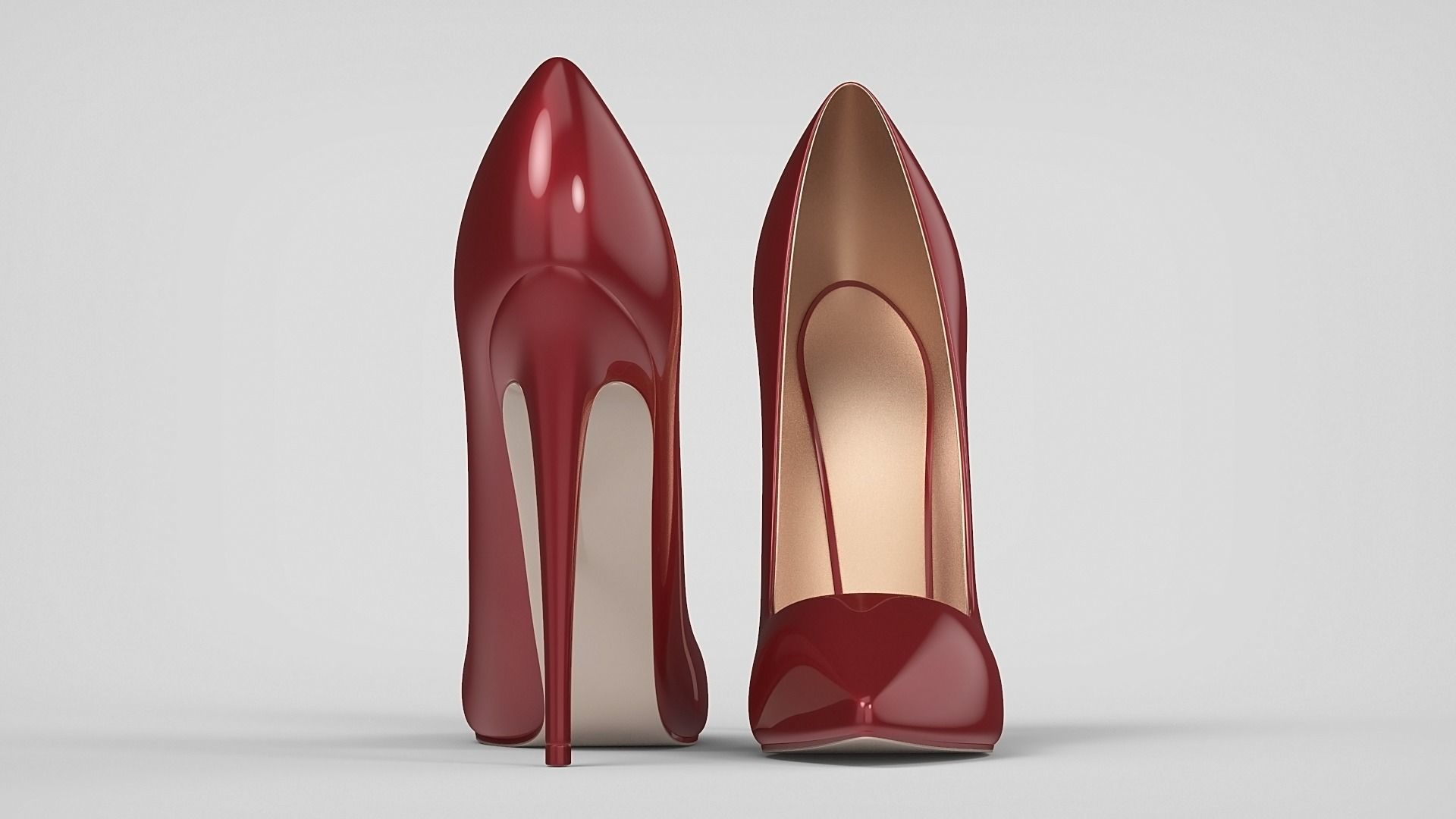 Beautiful Classic Pointed Toe High Heel Stilettos 3D model | CGTrader