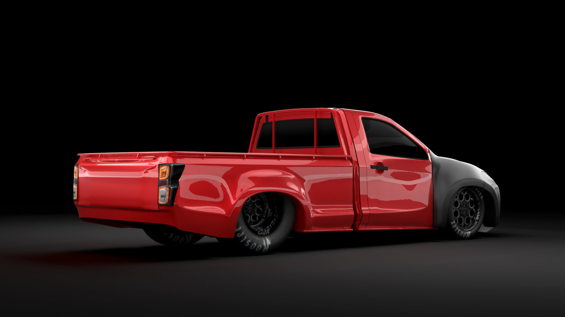 NEW ISUZU D MAX spark dragster racing style 3D model | CGTrader