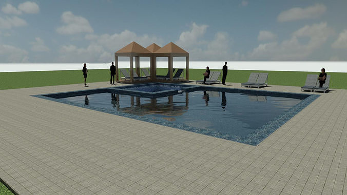 3D Pool design 3D model 3D printable | CGTrader