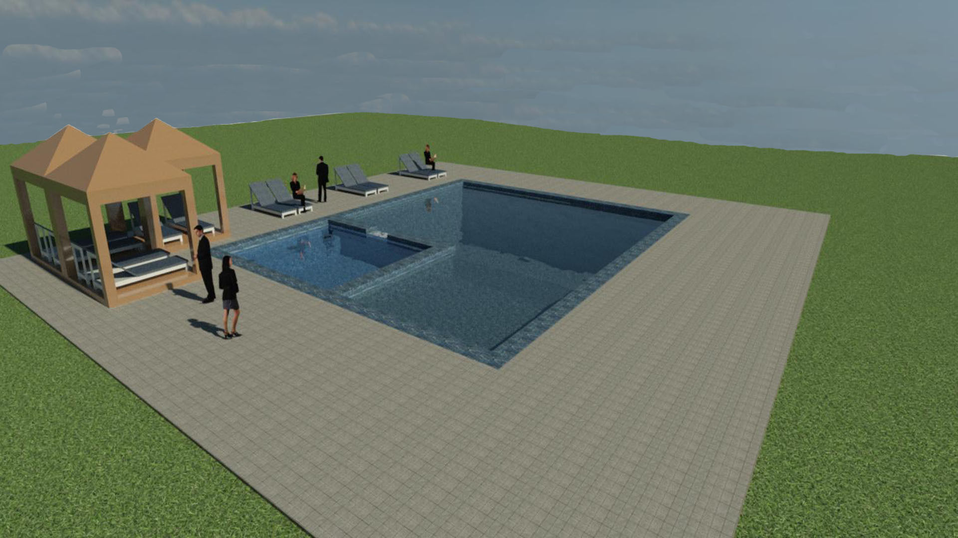 3D Pool design 3D model 3D printable | CGTrader