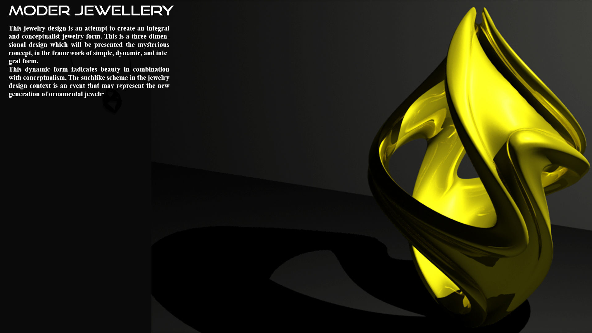 Modern dynamic Jewellery 3D model | CGTrader