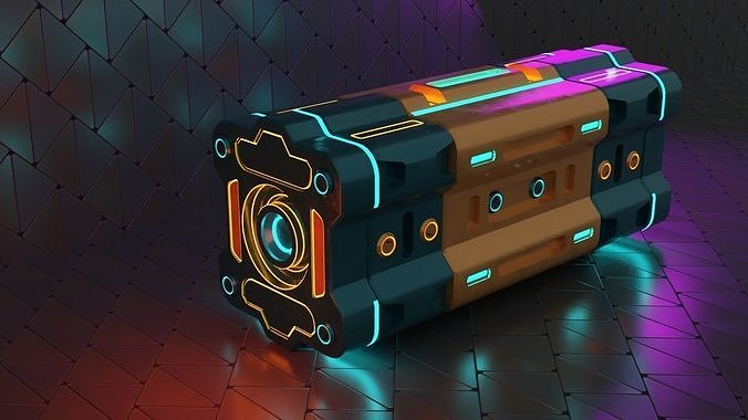 3D model Sci-Fi box VR / AR / low-poly | CGTrader