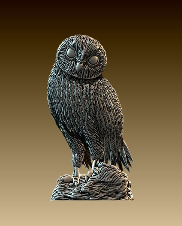 Barn Owl 3D model 3D printable | CGTrader