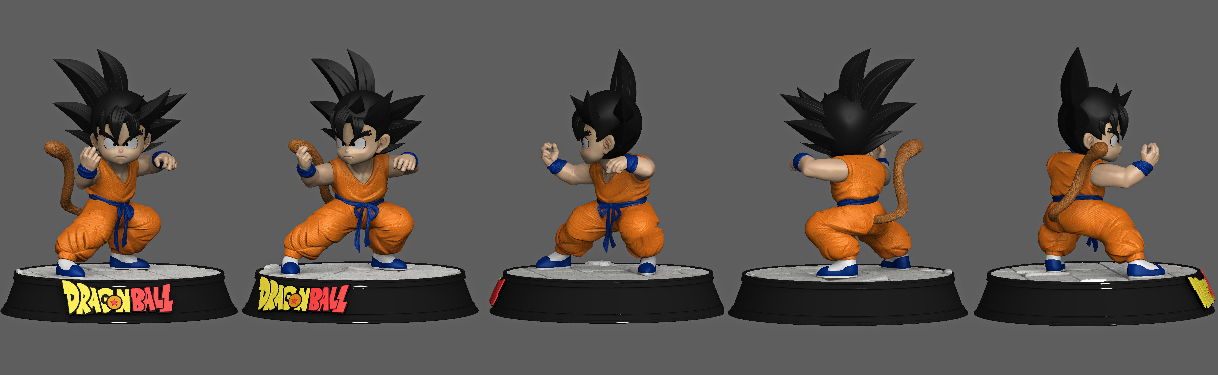 Kid Goku 3D model 3D printable | CGTrader