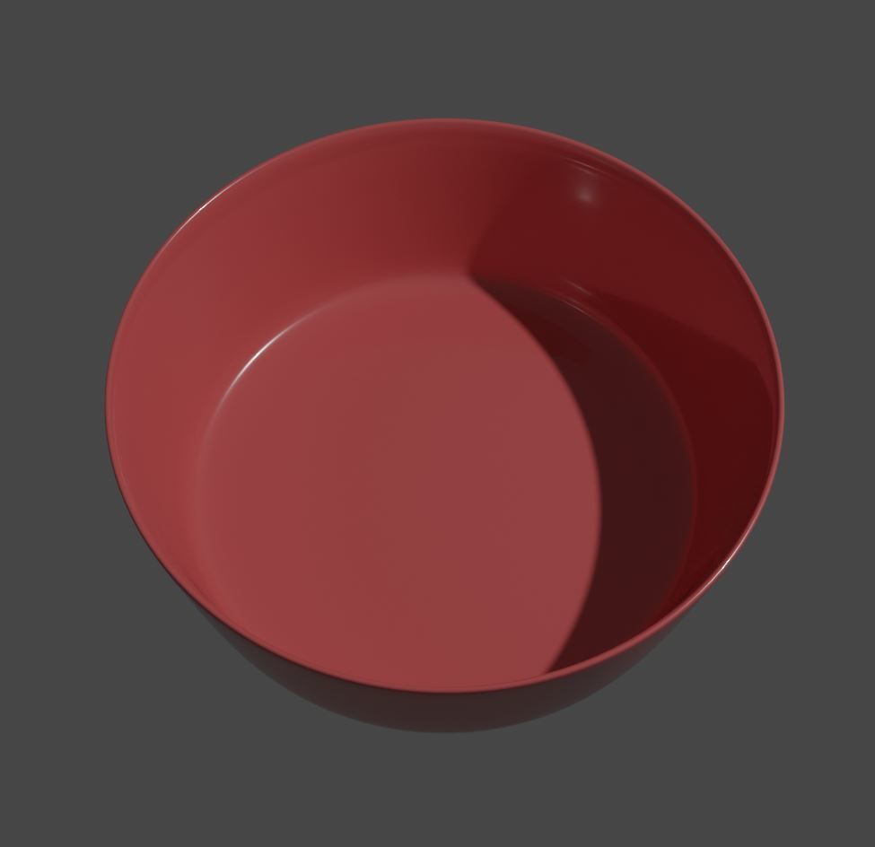 Simple Red Plastic Bowl 3D model | CGTrader
