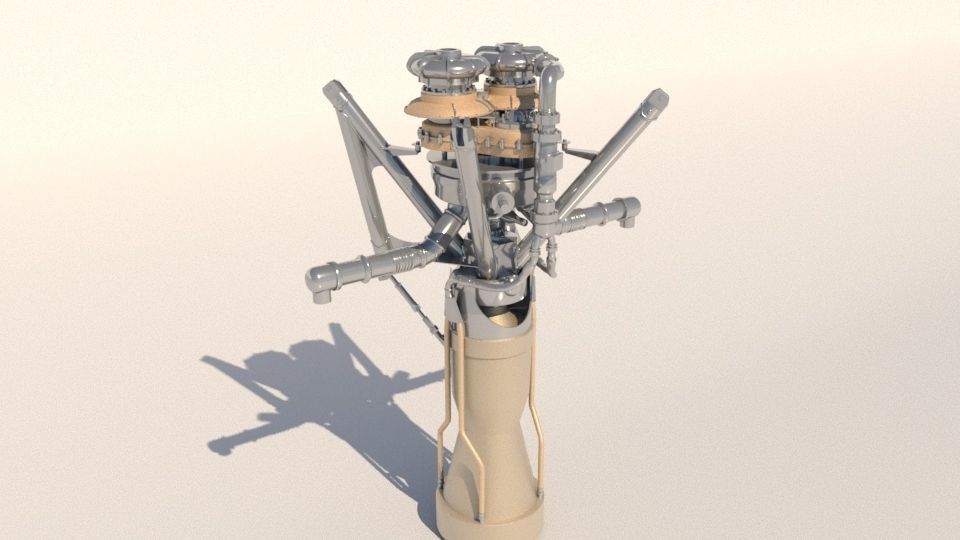 3D model X405 Rocket engine VR / AR / low-poly | CGTrader