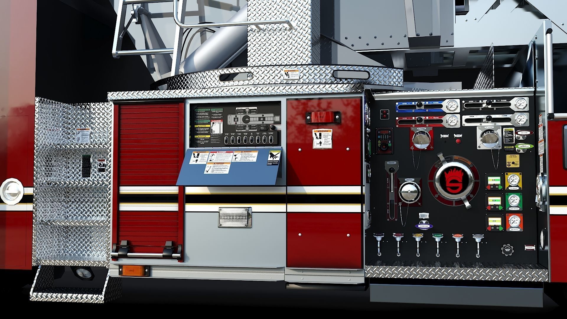 3D model Fire Truck Aerial Platform Palm Bay VR / AR / low-poly | CGTrader