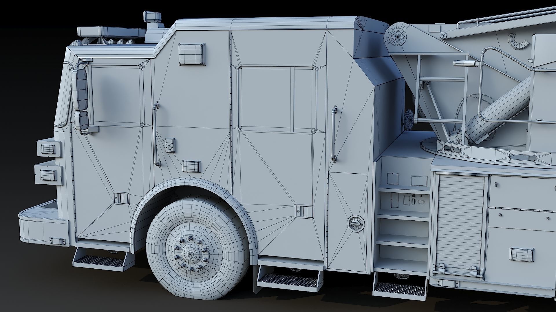 3D model Fire Truck Aerial Platform Palm Bay VR / AR / low-poly | CGTrader