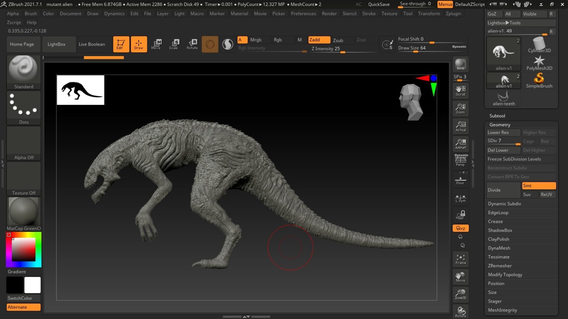 3D model Mutant alien creature VR / AR / low-poly | CGTrader
