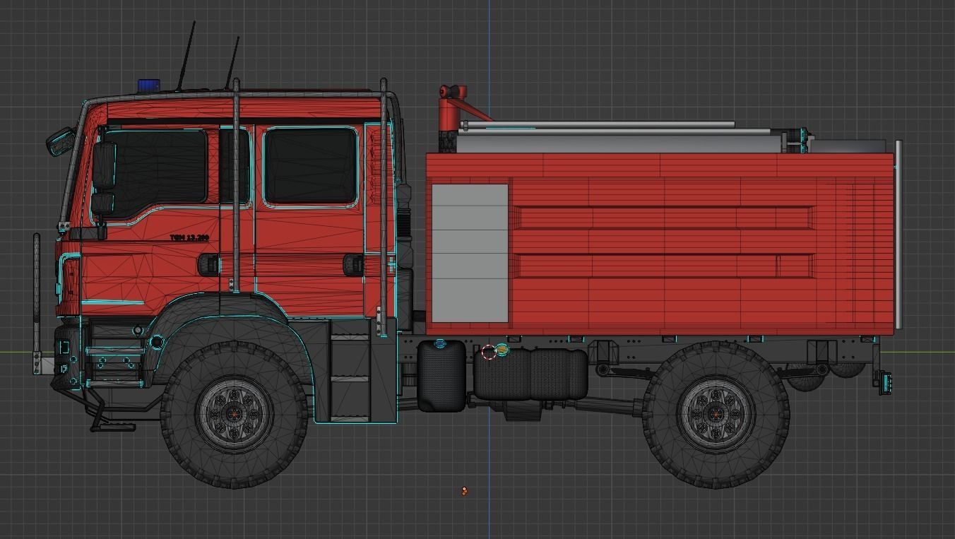 MAN TGM 13 290 Firetruck 3D model | CGTrader