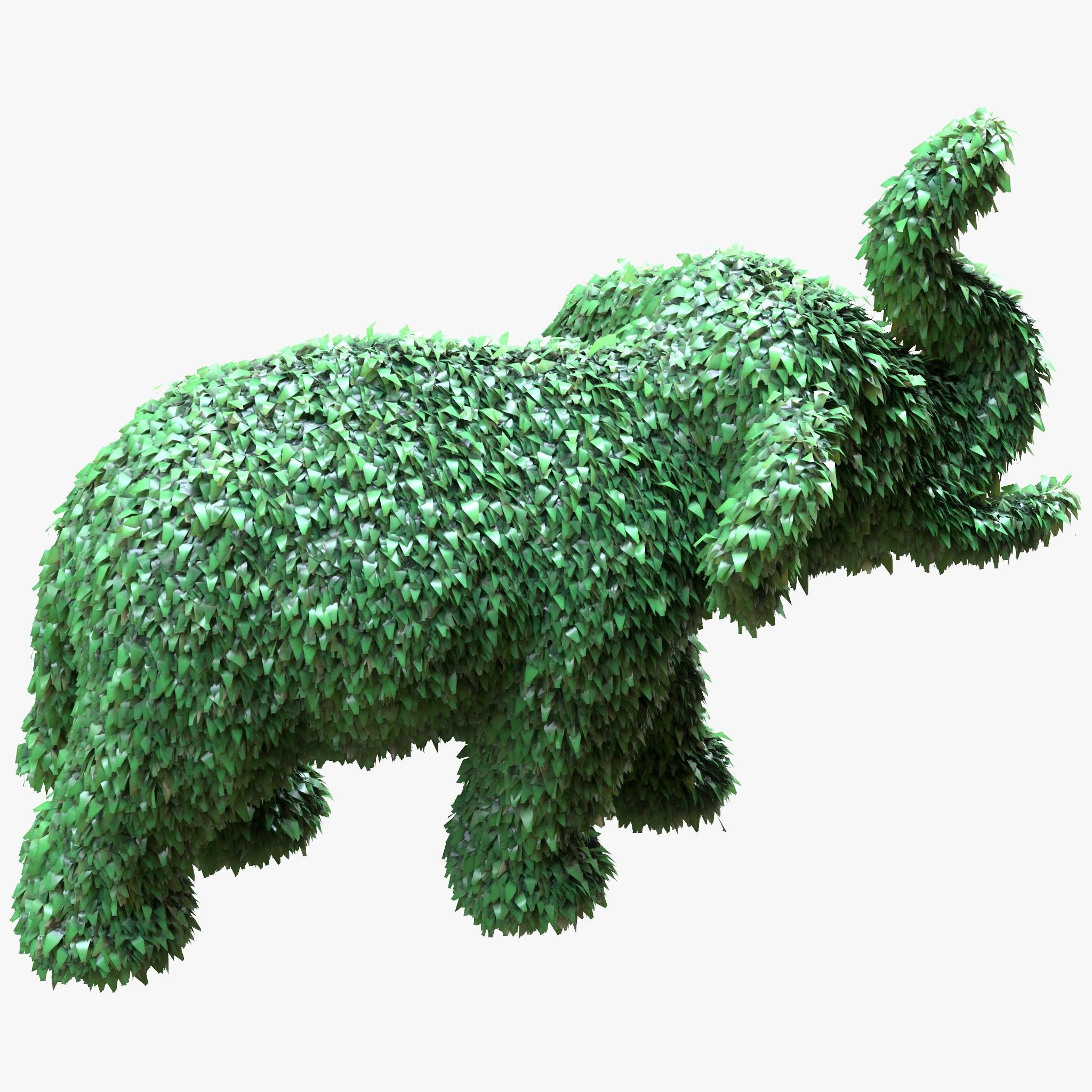 Elephant Topiary Garden Sculptures 3D model | CGTrader