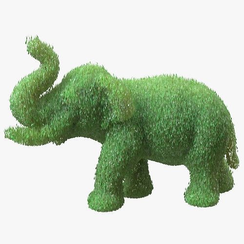 Elephant Topiary Garden Sculptures 3D model | CGTrader