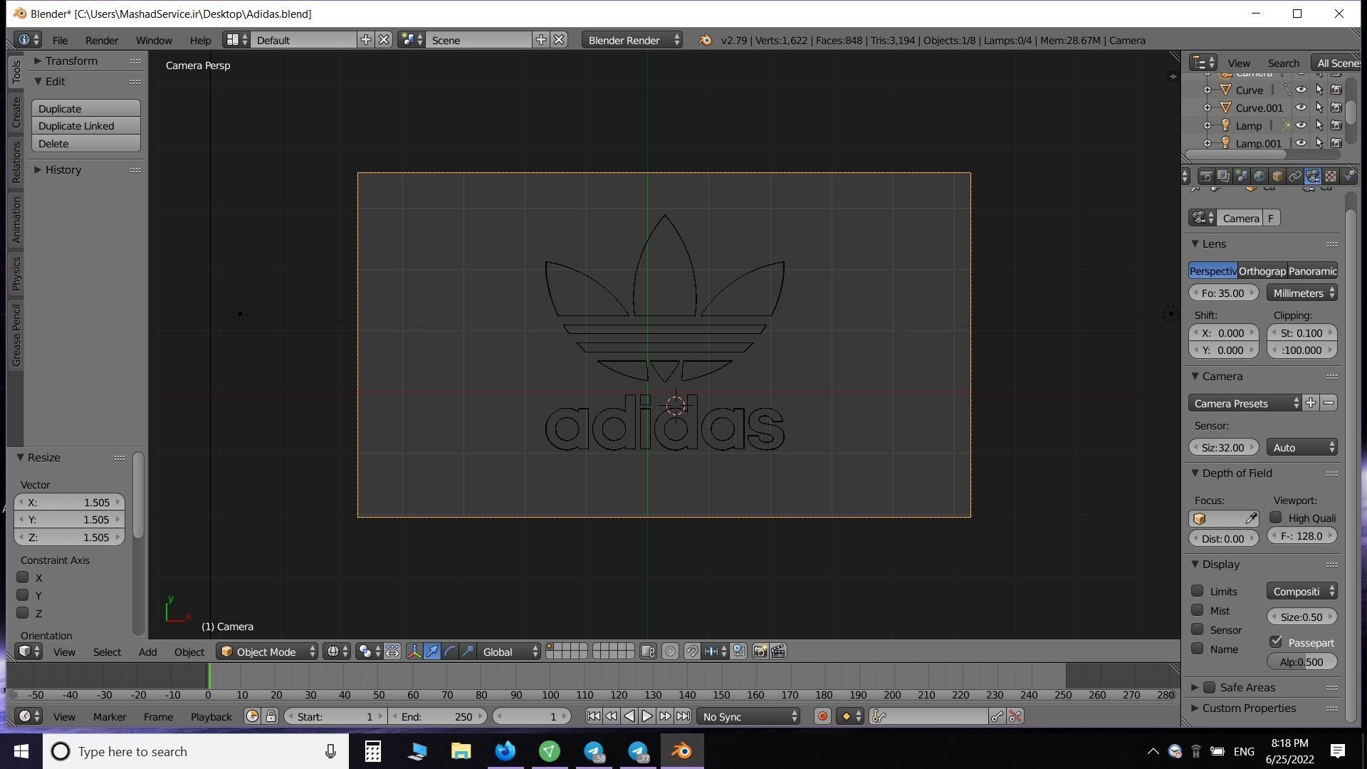 3D model Adidas Logo VR / AR / low-poly | CGTrader