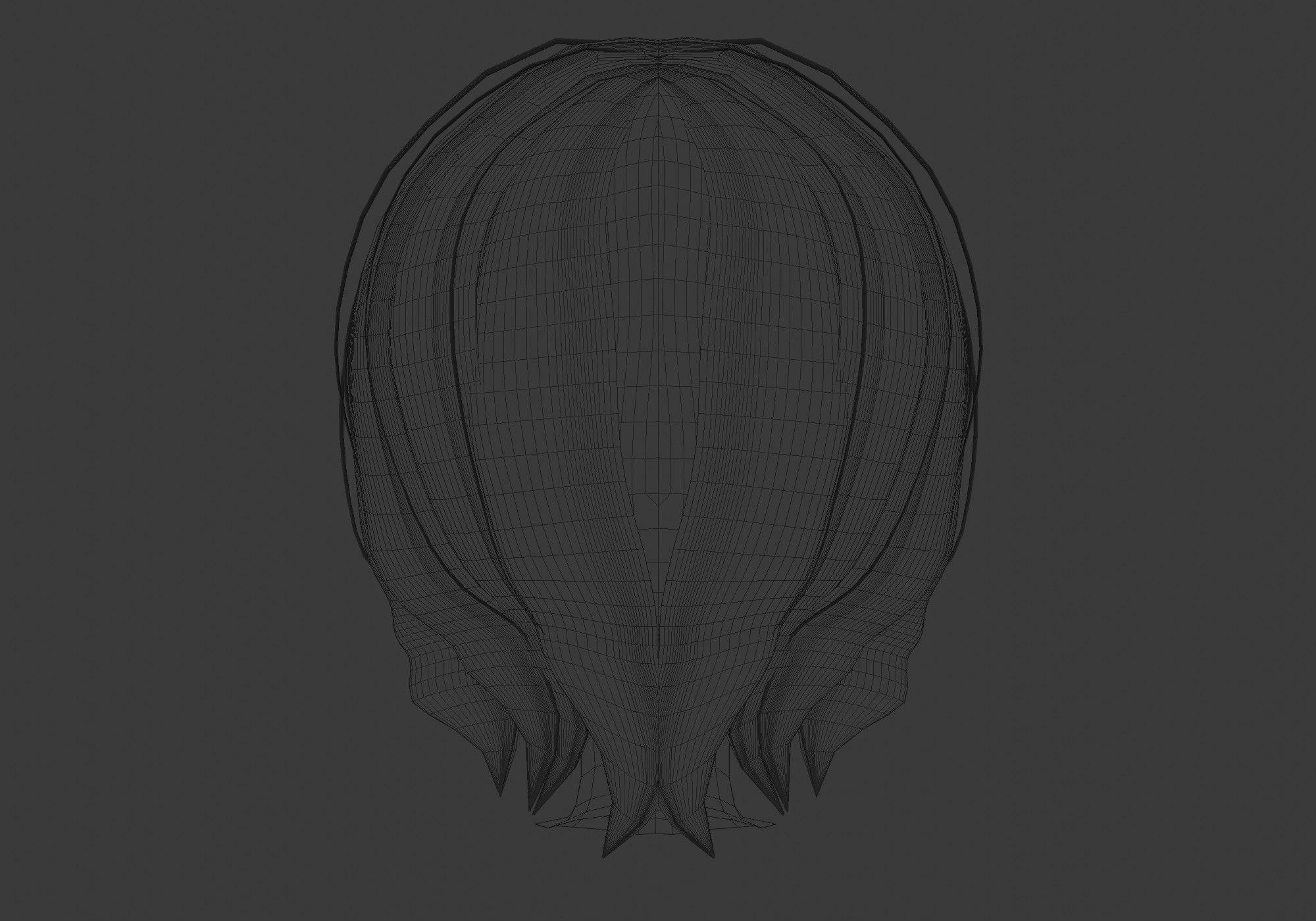 hair female head wig 3D model | CGTrader