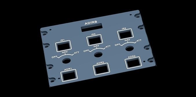 AIRBUS A320 OVERHEAD - ADIRS PANEL 3D model 3D printable | CGTrader