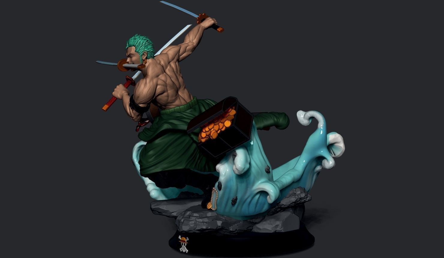 Anime One Piece Roronoa Zoro 3D model 3D printable | CGTrader