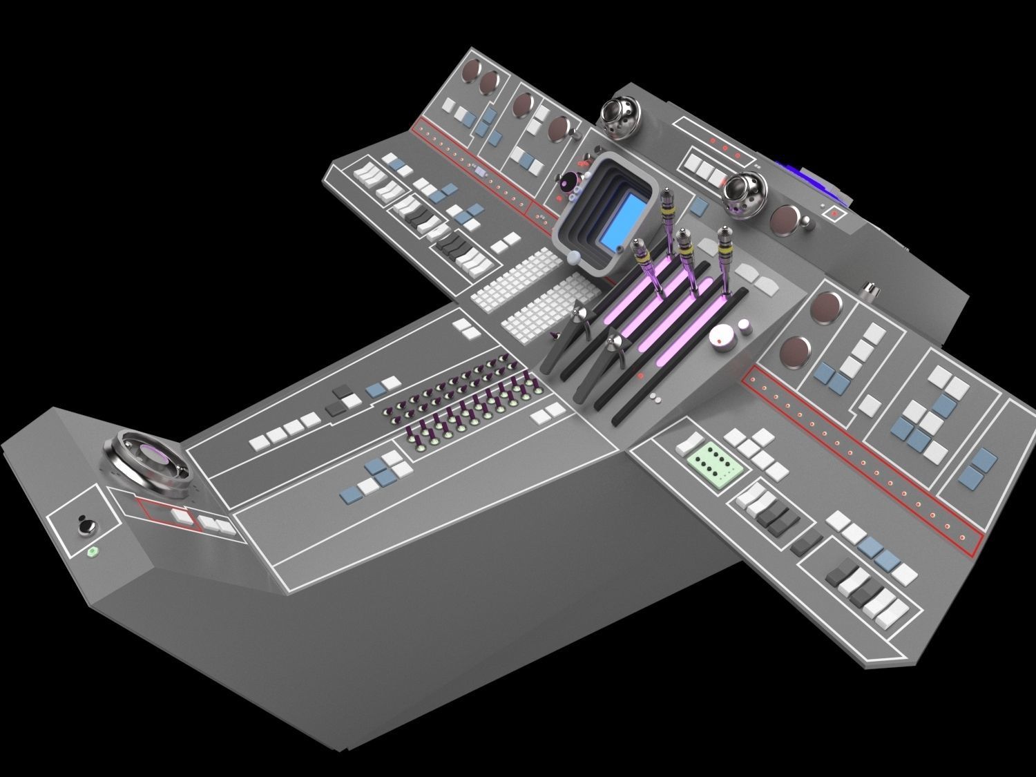 falcon cockpit console 3D model | CGTrader