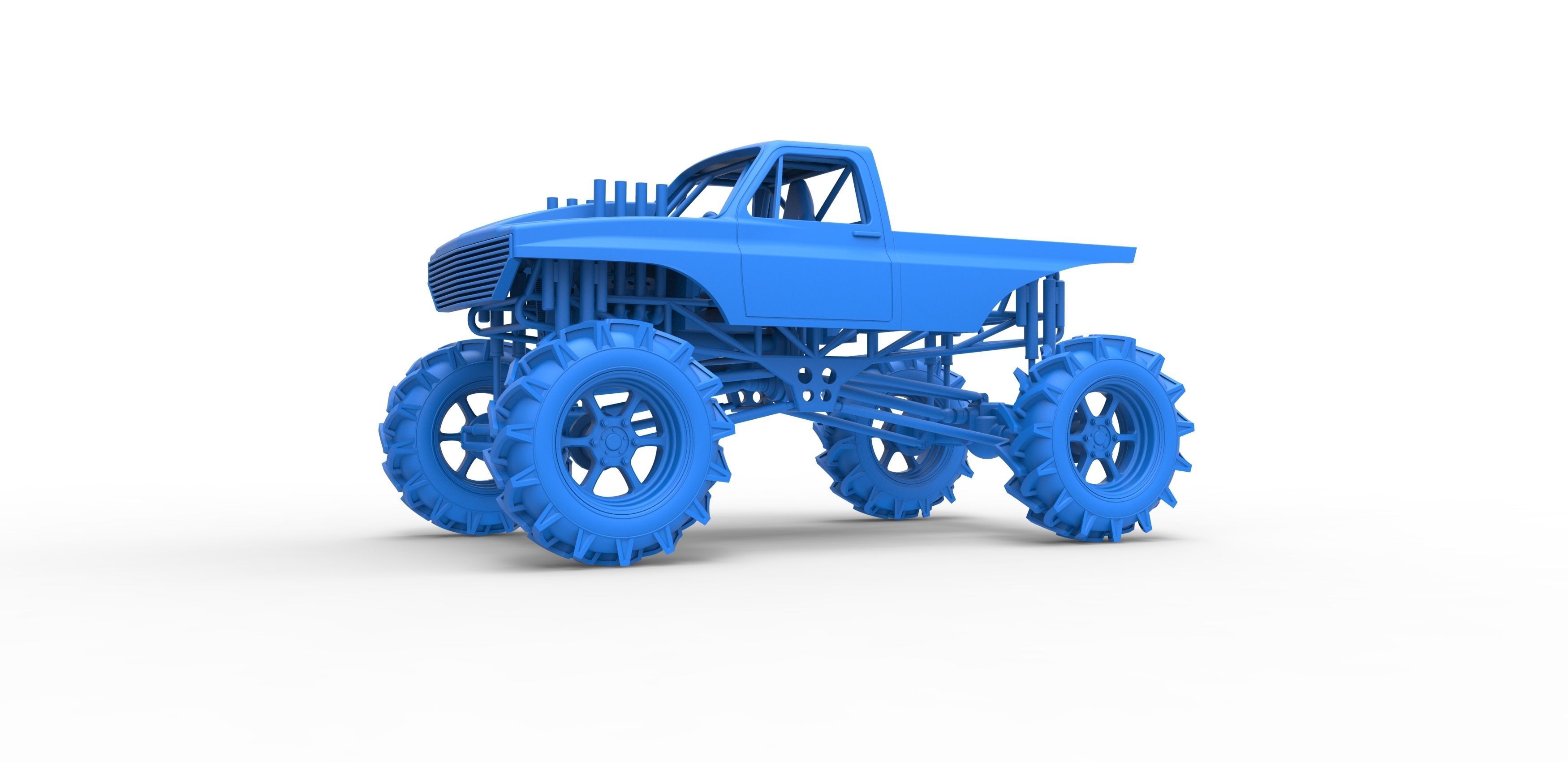 Diecast Mud truck 2 Scale 1 to 25 3D model 3D printable | CGTrader