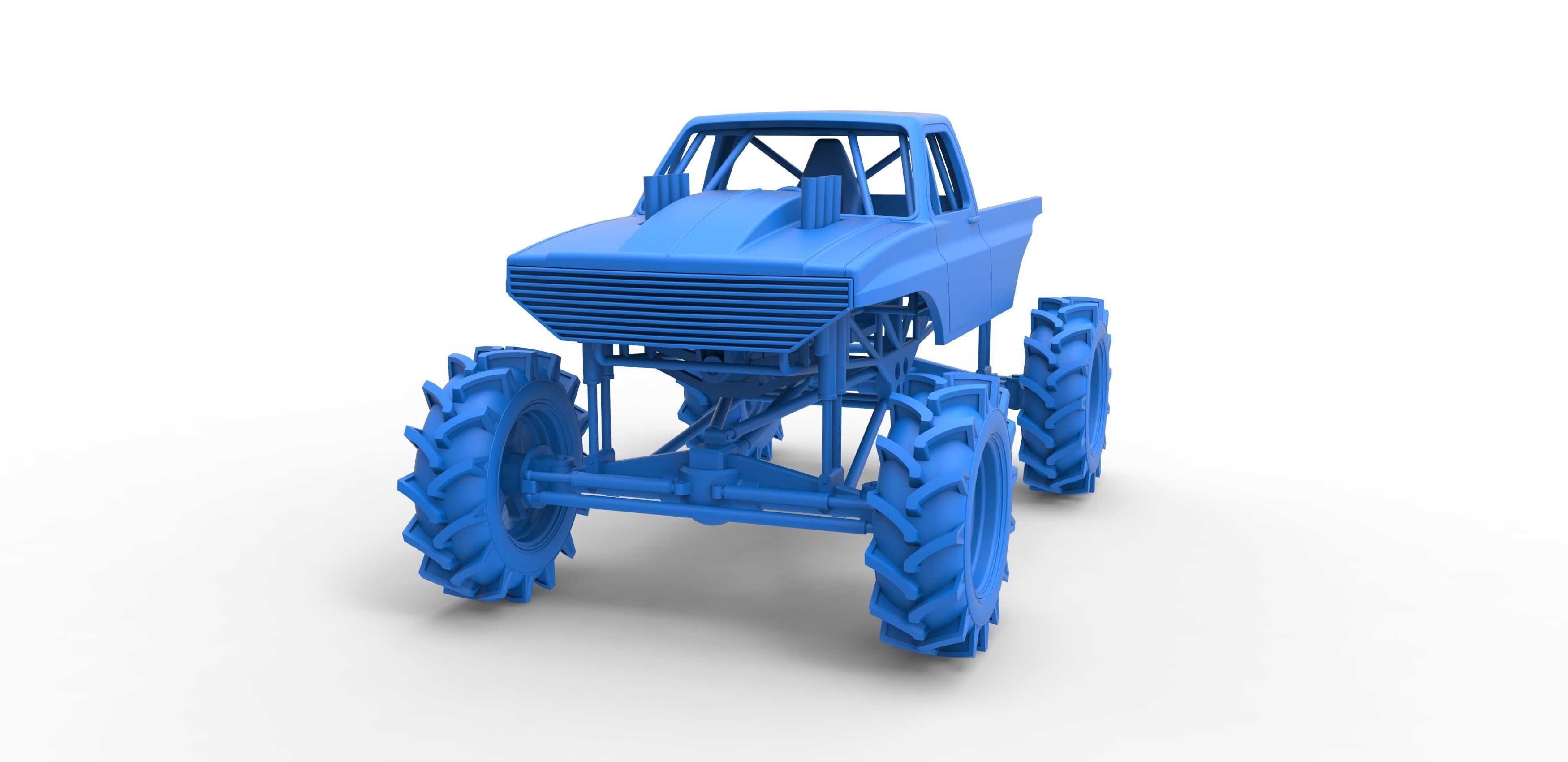 Diecast Mud truck 2 Scale 1 to 25 3D model 3D printable | CGTrader